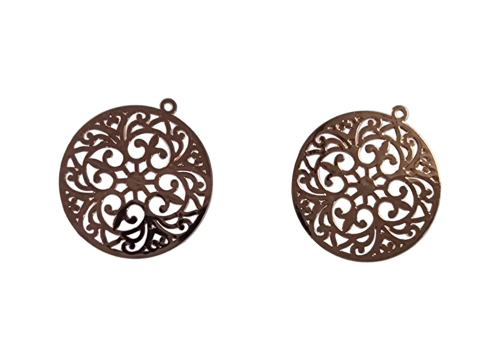 Berlock Roséguldfärgad - Mandala 20mm – Hilmas Pyssel