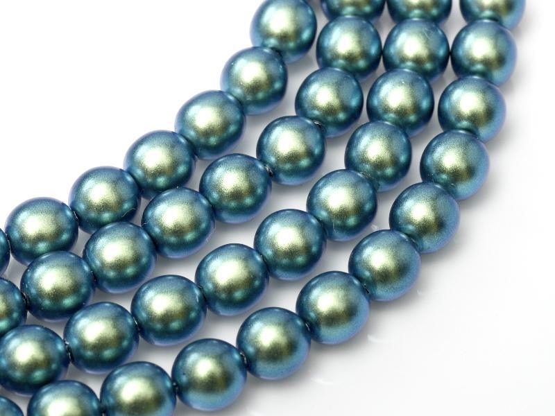 Tjeckiska vaxade glaspärlor Shiny Moonstone Blue – Hilmas Pyssel