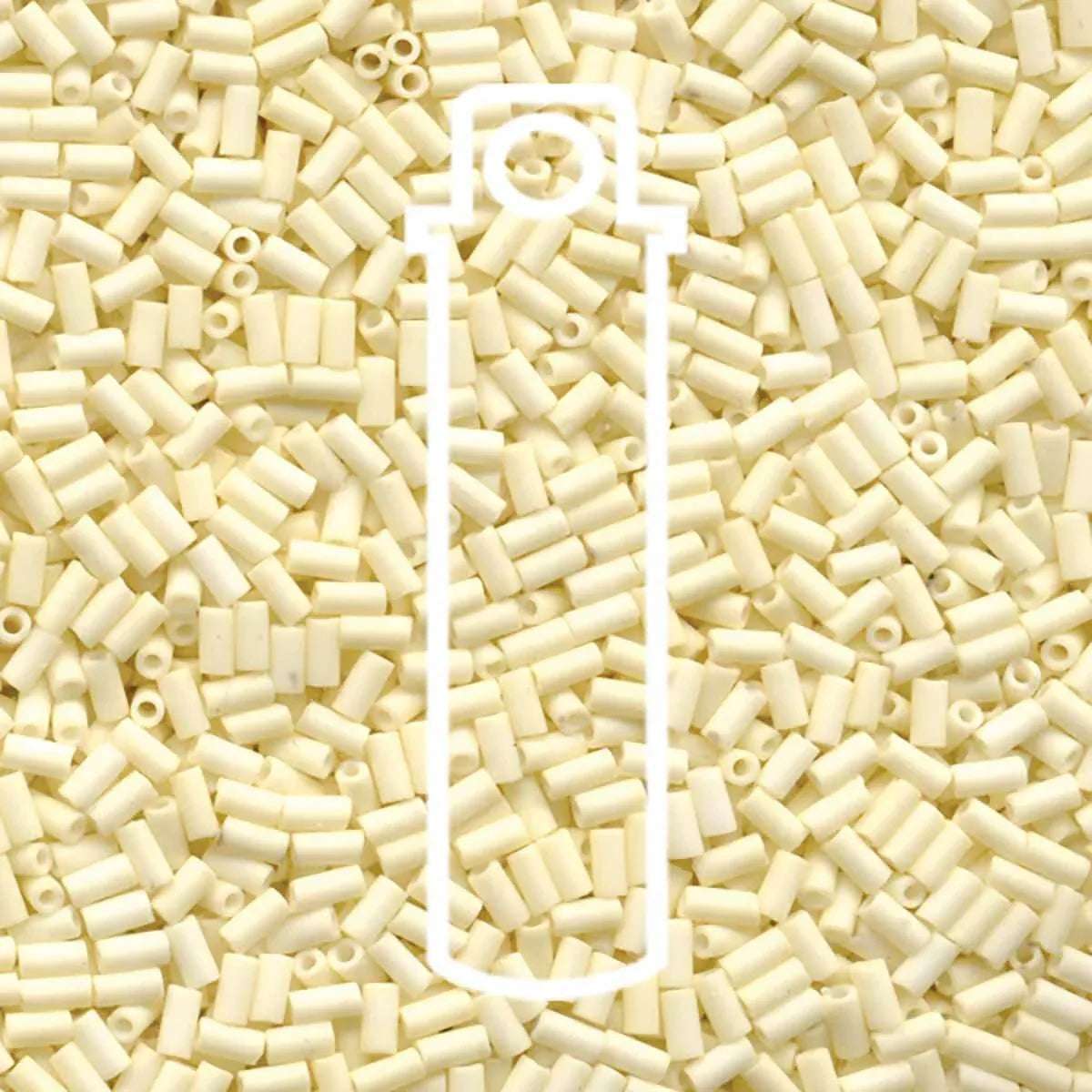 Miyuki Bugle Beads - Matte Opaque Cream 3mm – Hilmas Pyssel